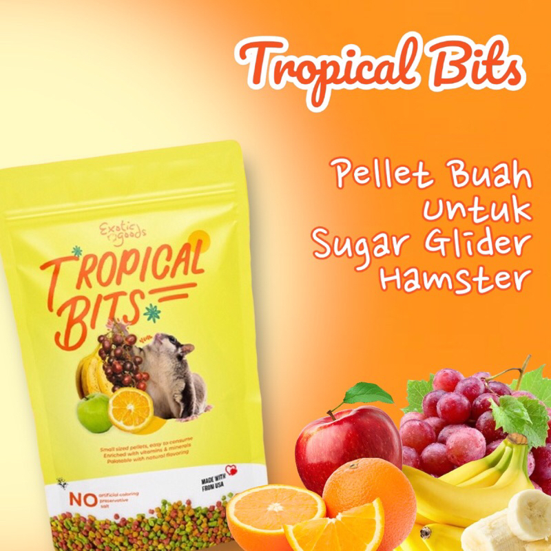 Jual TROPICAL BITS 50gr SNACK SUGAR GLIDER PELLET SUGAR GLIDER PELLET ...