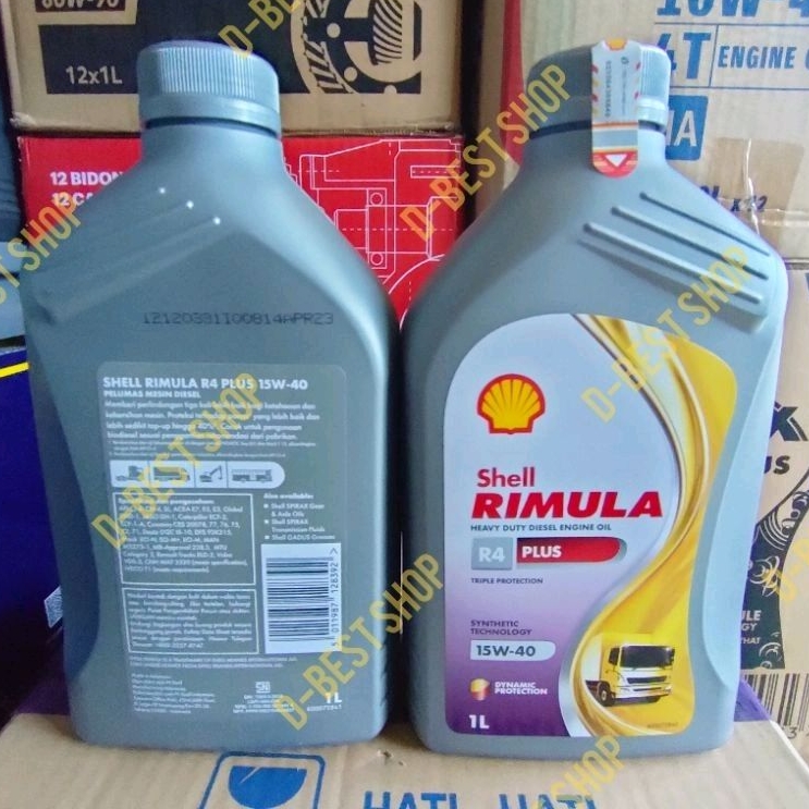 Jual Oli Mobil DIESEL Shell Rimula R4 plus 15W-40 1Liter | Shopee Indonesia