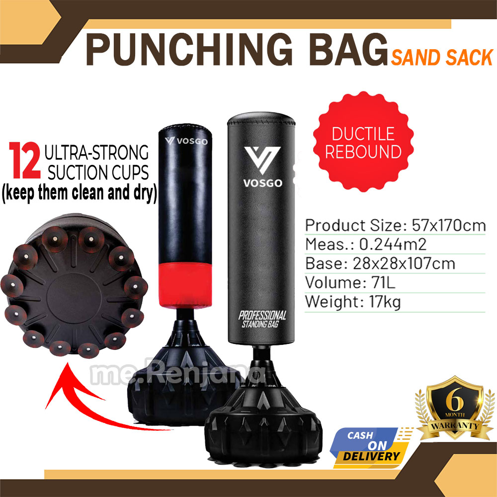 Jual VOSGO - Punching Bag Stand Samsak Tinju Berdiri Boxing | Shopee ...