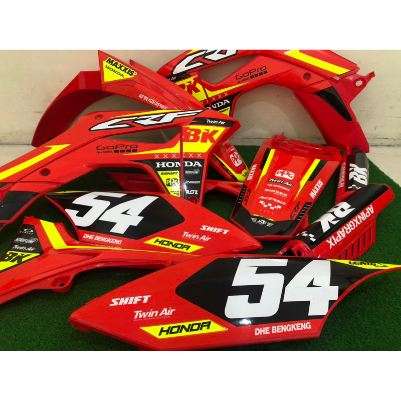 Jual DECAL CRF 150 L MERAH KUNING FLUO | Shopee Indonesia