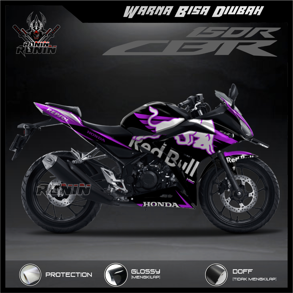 Jual Decal Sticker FULL BODY CBR 150R Facelift Motif RB Wings Purple ...