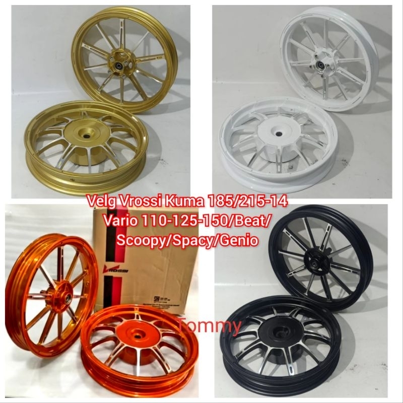 Jual Velg Vrossi Kuma Vario 110 125 150 Beat Scoopy Spacy Genio P10 Palang 10 Pelek V Rossi ...