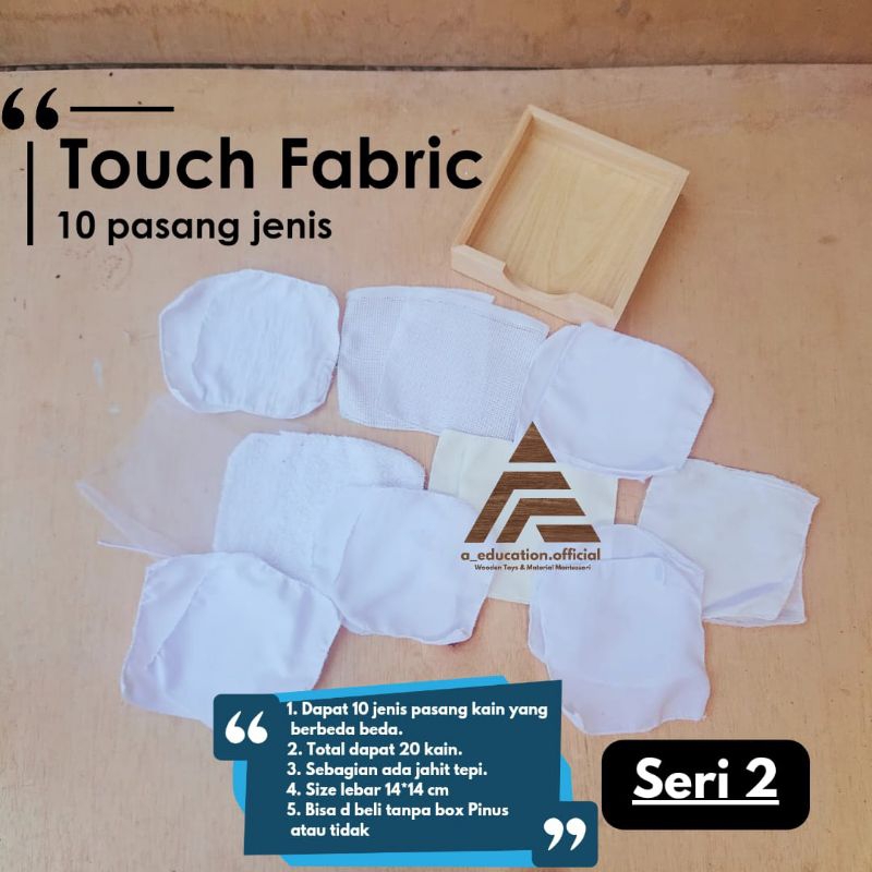 Jual Touch Fabric Seri 2 Montessori touch fabric tablet papan raba a ...