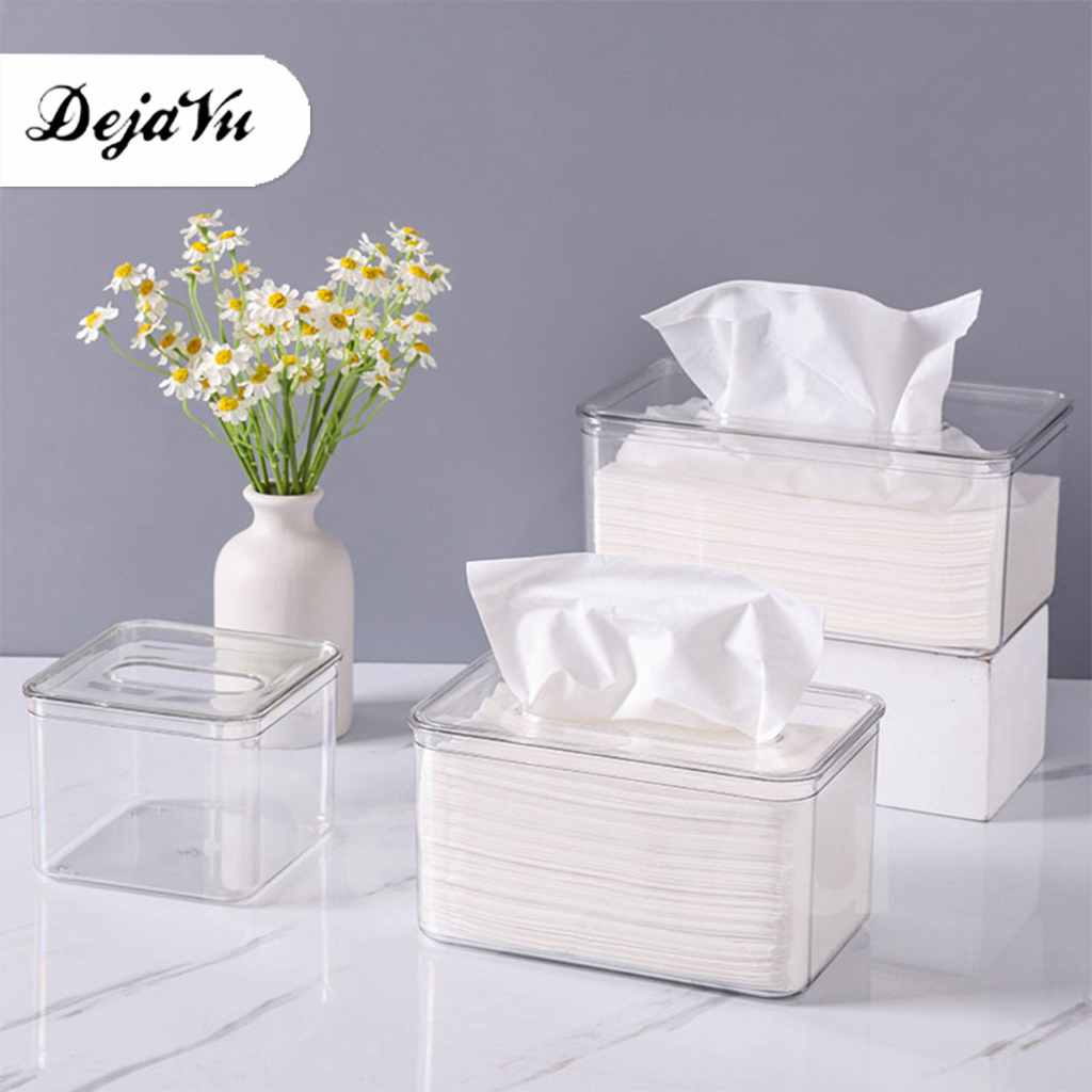 Jual Dejavu Tempat Tisu Transparan Kotak Penyimpanan Tissue Box Modern ...
