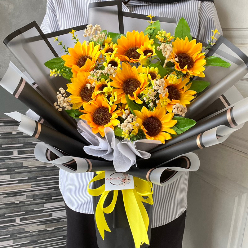 Jual (READY NO PO) Buket Bunga Matahari Large /Buket Bunga Palsu/Buket ...