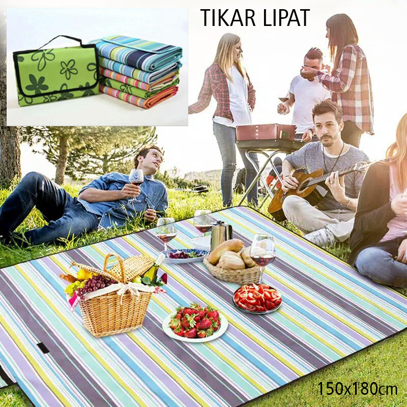 Jual MI SHOPINN - Tikar Lipat Piknik Jumbo Waterproof 150x180cm Outdoor ...
