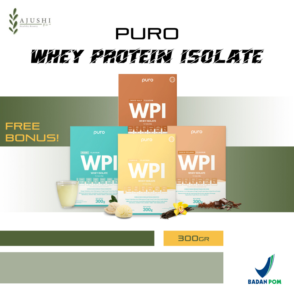 Jual Puro Wpi Whey Protein Isolate Pure 2,4kg ( 8box @300grm ) | Shopee Indonesia
