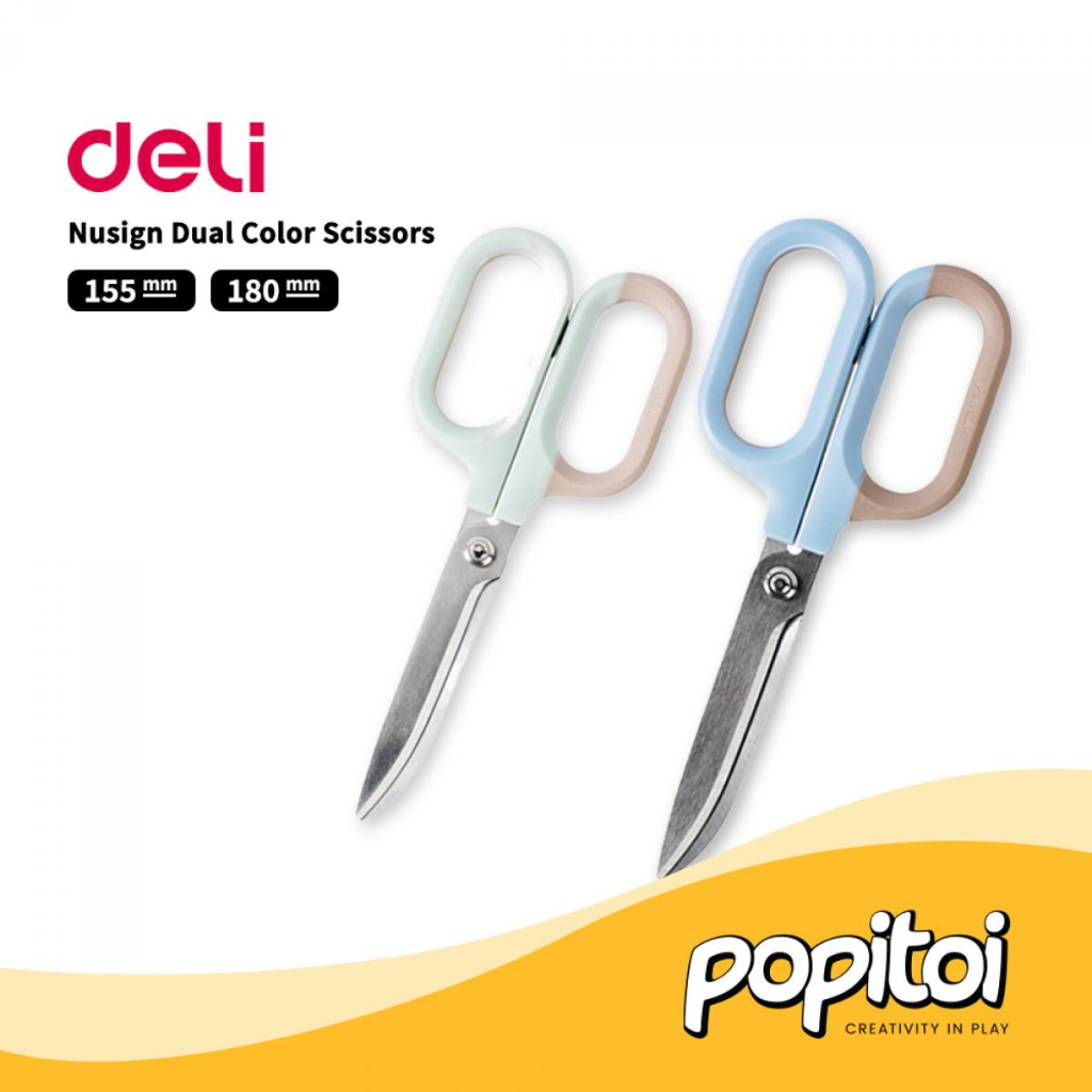 Jual DELI Nusign Dual Color Scissors 155 180 mm | Shopee Indonesia