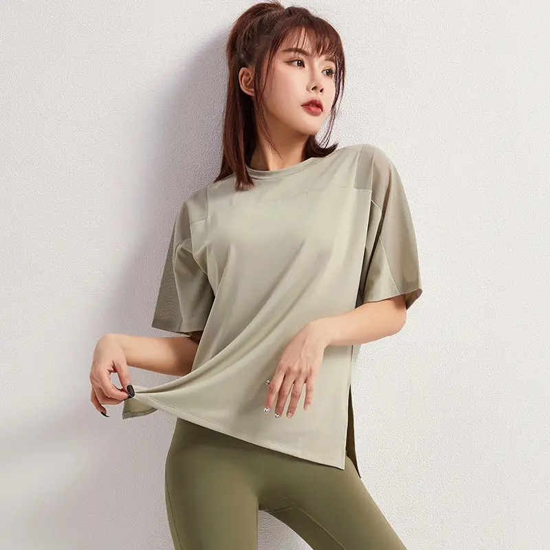 Jual Kaos Gym Baju Yoga Wanita REIKO Oversize Atasan Olahraga Lari ...