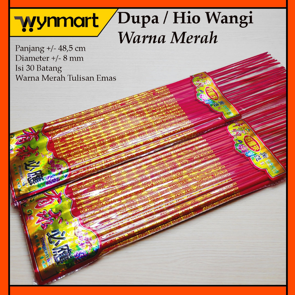Jual Dupa / Hio Merah Tulisan Emas Isi 30 Batang | Shopee Indonesia