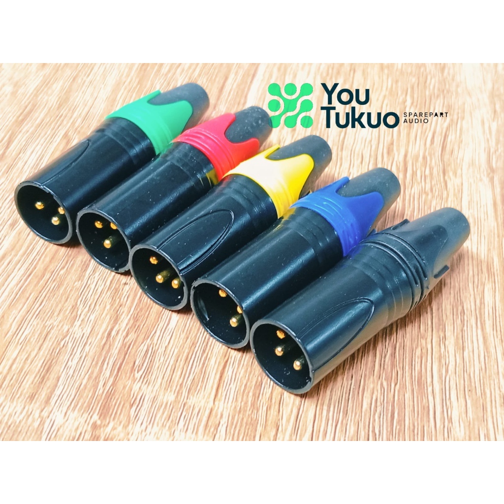 Jual jack jek canon XLR male HK body hitam | Shopee Indonesia