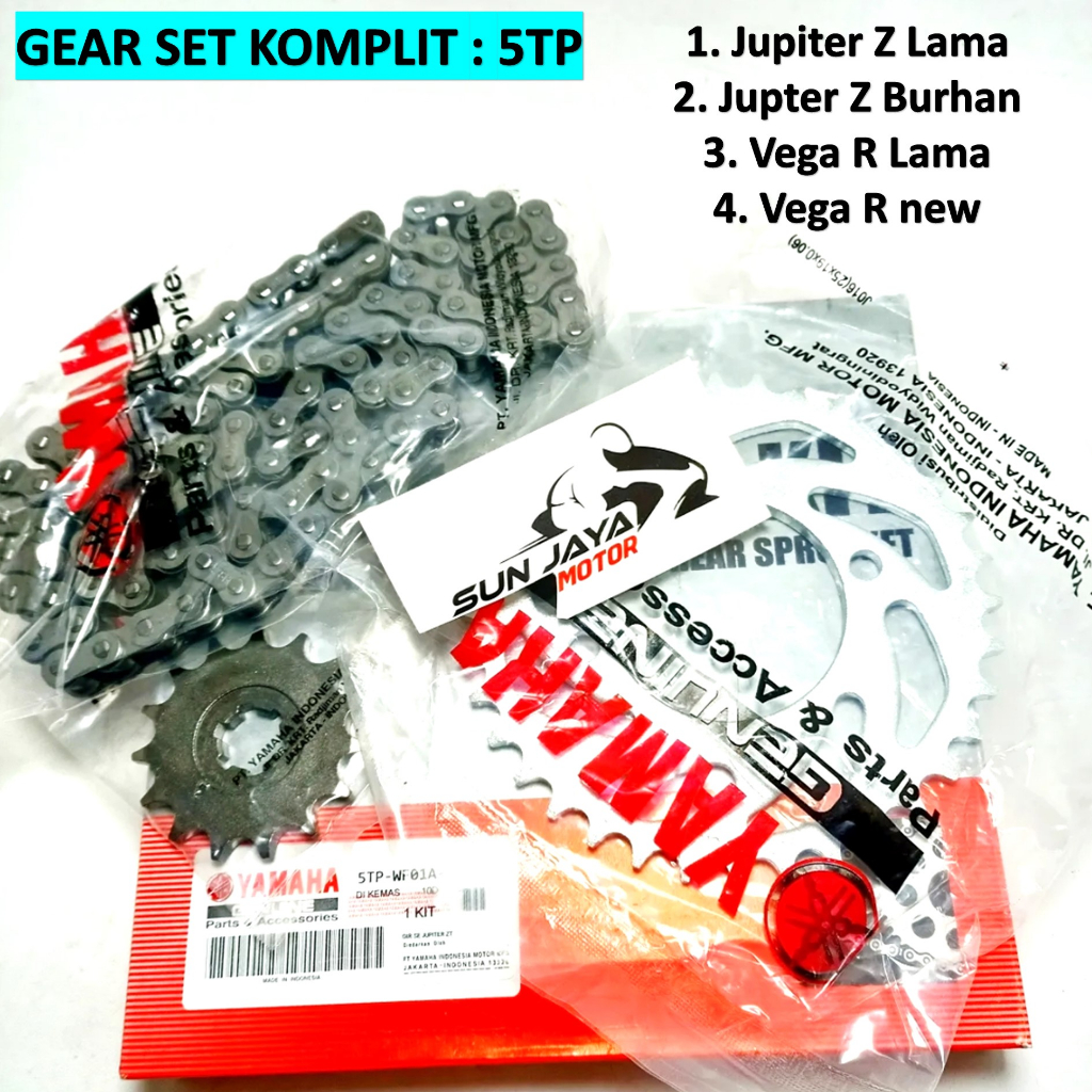 Jual Gear Set Girset Jupiter Z Lama - Vega R - F1ZR - Crypton - Alfa ...