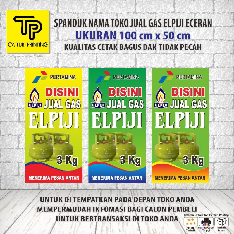 Jual COD SPANDUK JUAL GAS ELPIJI UK. 100CM x 50CM | Shopee Indonesia