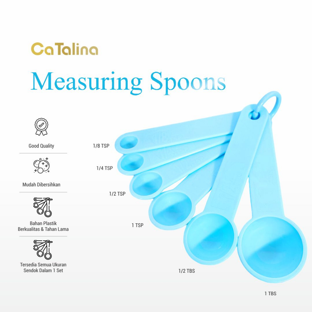 Jual 6 Pcs sendok takar plastik sendok pengukur measuring spoon ...