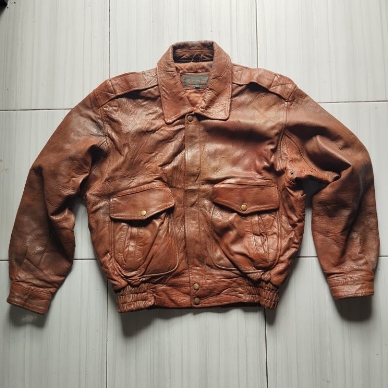 Jual Jaket Kulit Asli second Bomber Pilot Vintage Flight Jacket ...