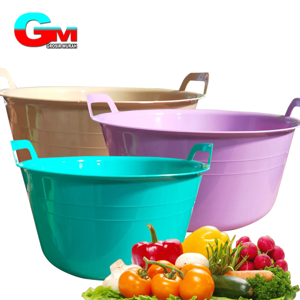 Jual Baskom Plastik Jumbo Basin Serbaguna UK 15 / Bak Kuping / Ember ...