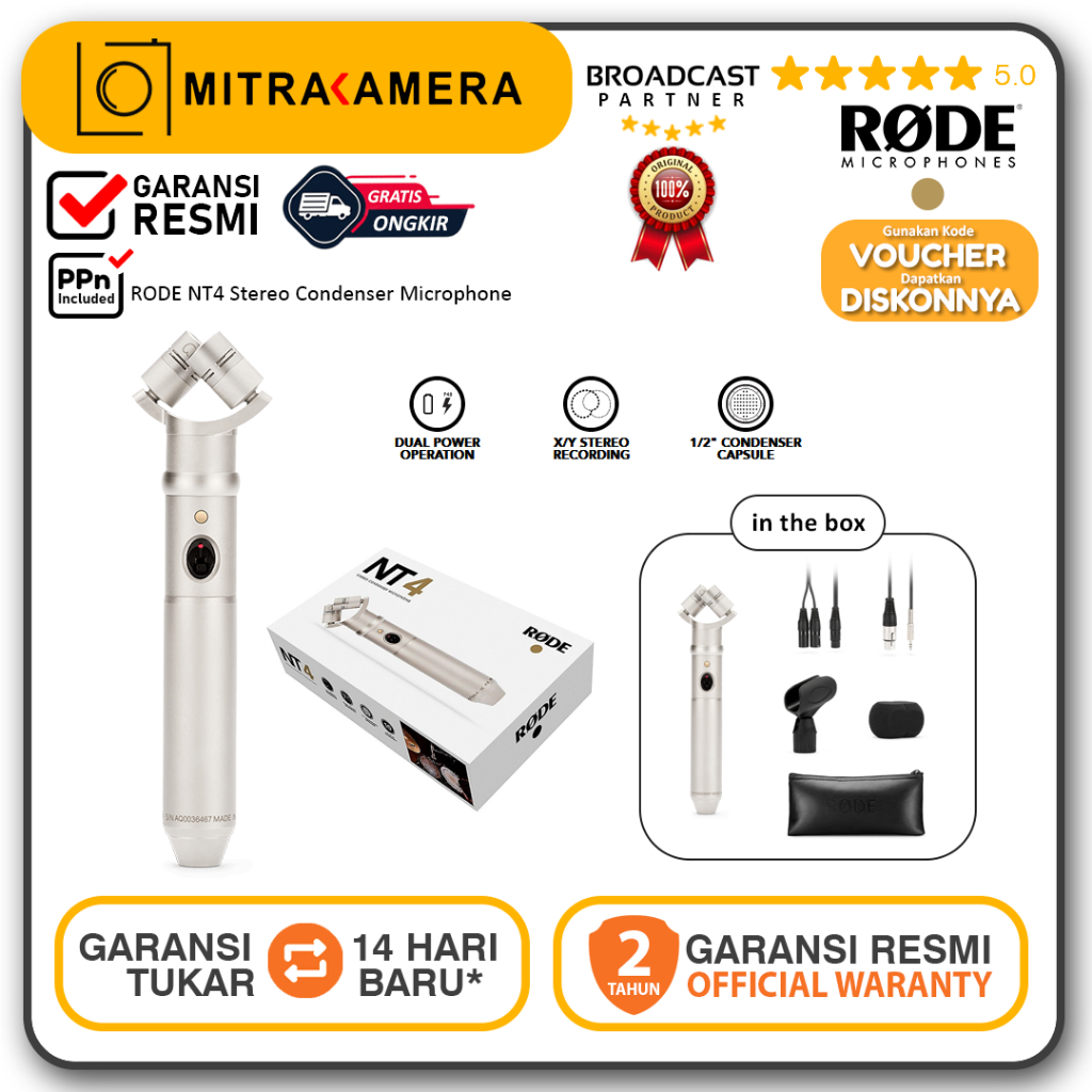 Jual RODE NT4 Stereo Condenser Microphone | Shopee Indonesia
