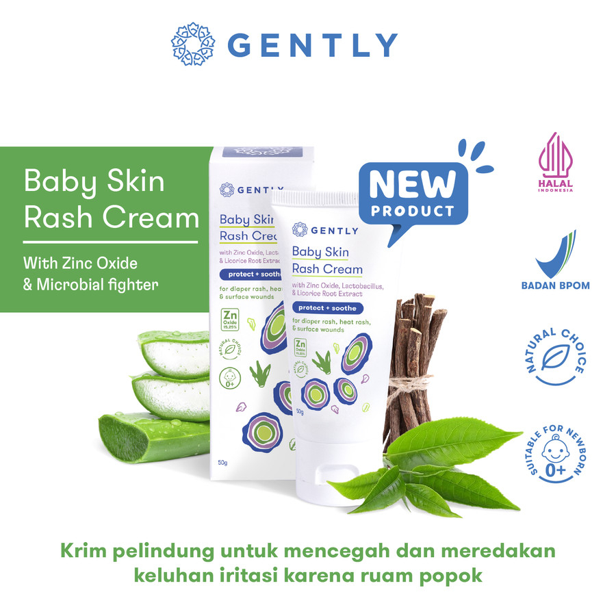 Jual Gently Baby Rash Cream 50 gr | Krim Pereda Ruam Popok pada Bayi ...
