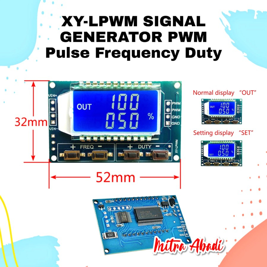 Jual Xy Lpwm Signal Generator Pwm Pulse Frequency Duty Cycle Module Lcd Shopee Indonesia
