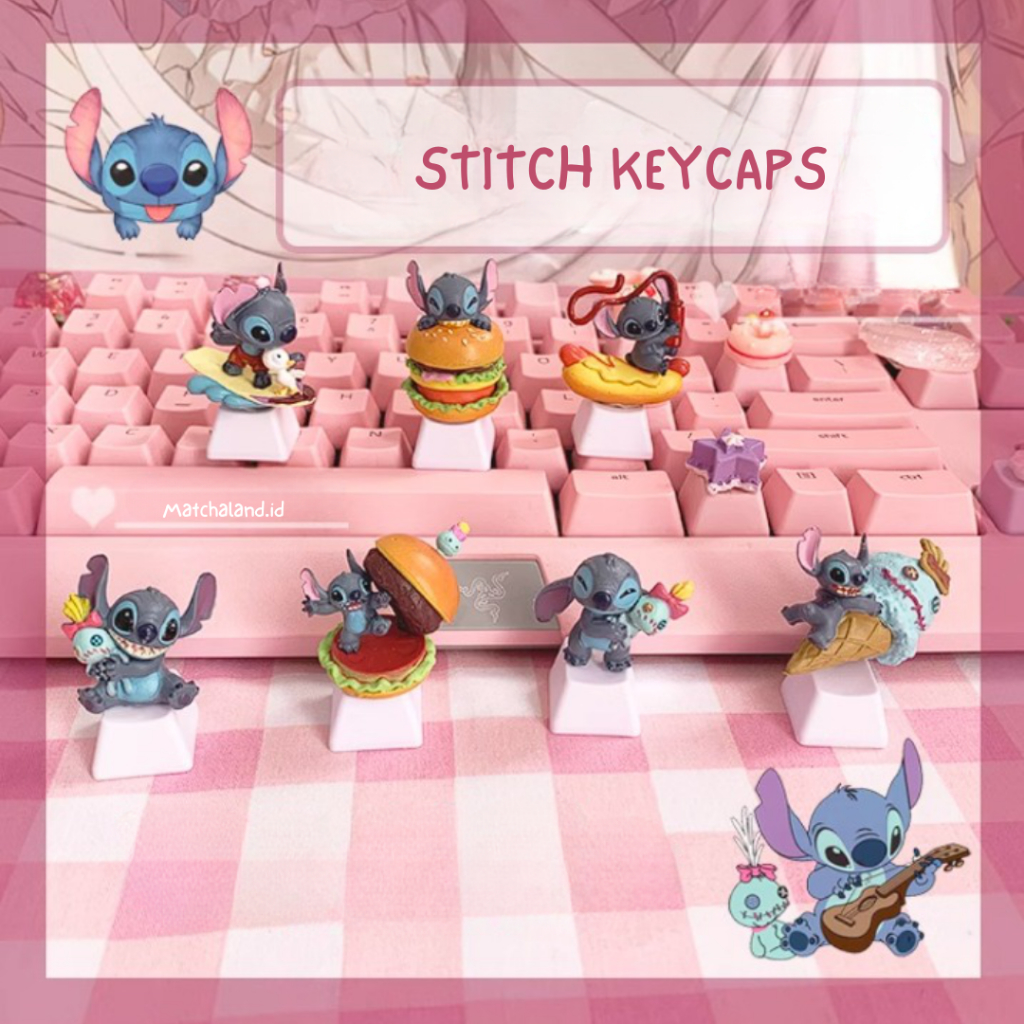 Jual Stitch Keycaps Mechanical Keyboard | MatchaLand | Shopee Indonesia