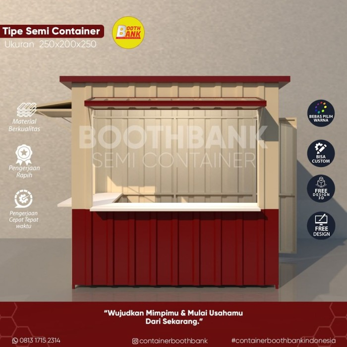 Jual Booth Semi Container Ukuran ( 250x200x210 ) | Shopee Indonesia
