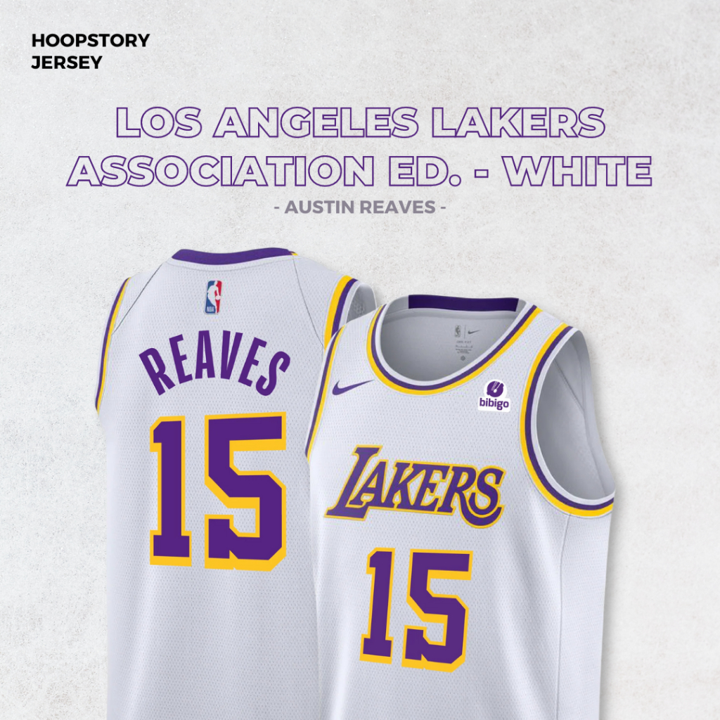 Jual JERSEY BASKET NBA LAKERS #15 AUSTIN REAVES HONOR 6 PUTIH 22/23 ...