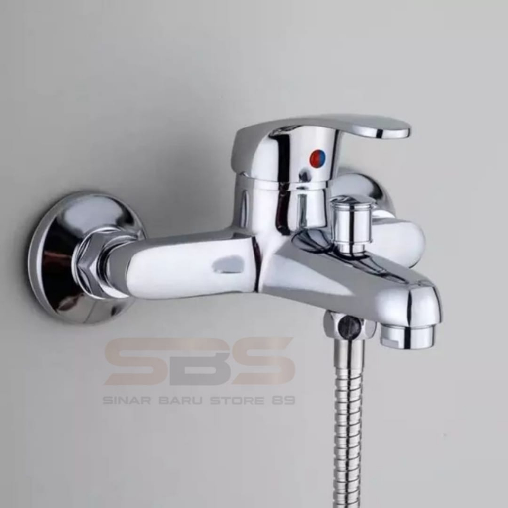Jual Keran Mixer Panas Dingin Kran Shower Bathtub 1 SET Stainless ...