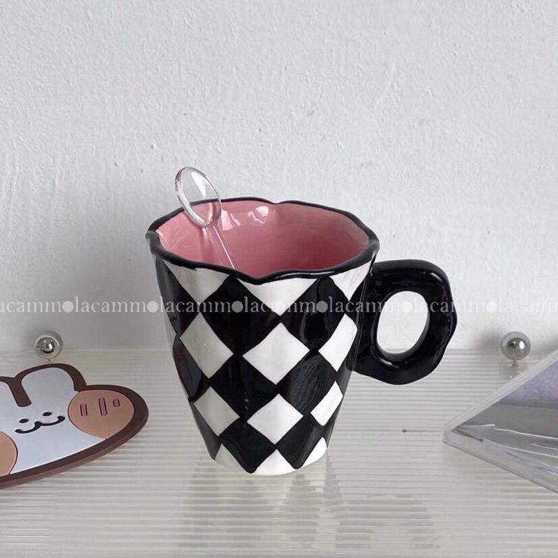 Jual gelas mug motif lukis bunga estetik korea aesthetic - yuui mug ...