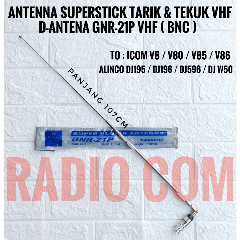 Jual ANTENA SUPERSTICK HT ICOM V80 DJ195 DJ196 V86 V85 ANTENA TARIK TEKUK HT ICOM V80 V8 V86 GNR ...