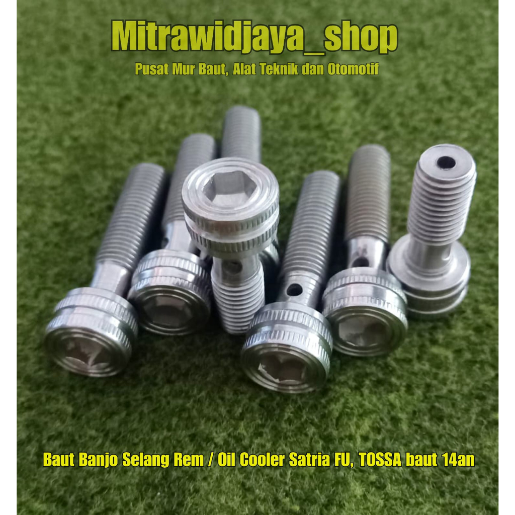 Jual Baut nepel baut banjo drat halus 1.25 baut selang rem probolt stainless baut selang rem ke ...