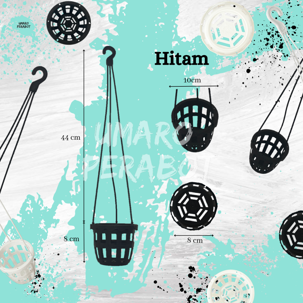 Jual Pot Gantung Ukuran 10 Warna Hitam / Pot Gantung Anggrek / Pot ...