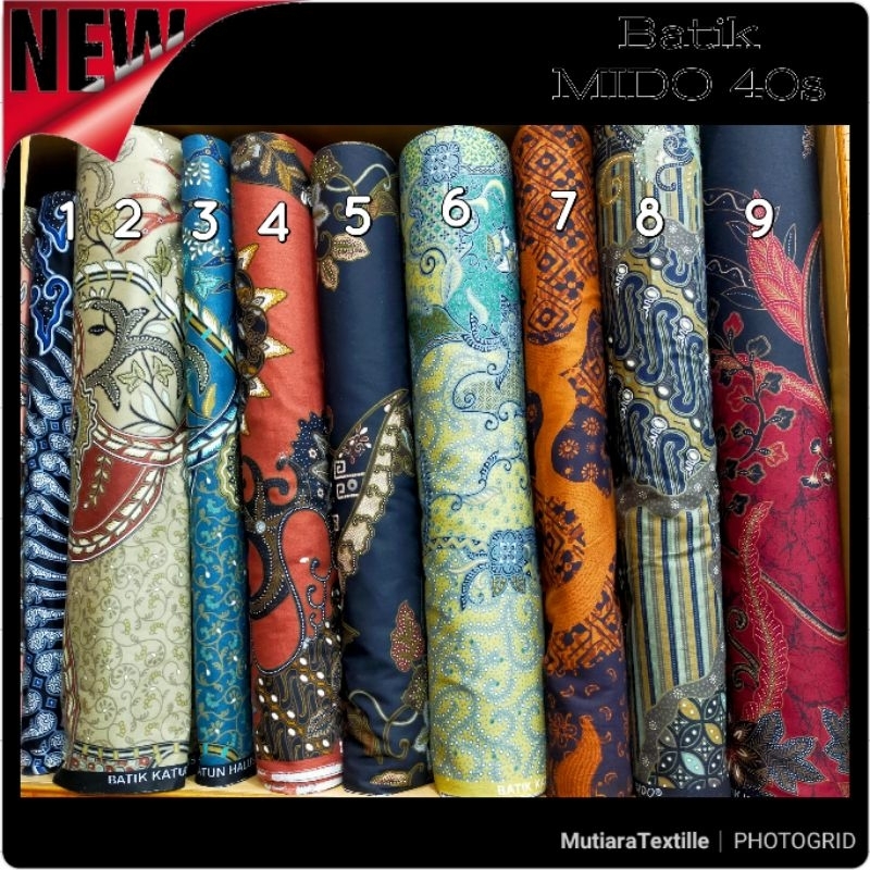 Jual Bahan Batik Mido 40s / Kain Batik Katun Halus 40s by MIDO Per 1/2meter = 50 cm = 0,5 m ...