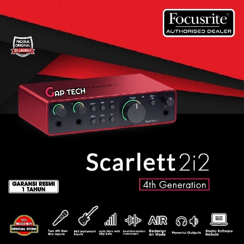 Jual Focusrite Scarlett 2i2 4th Gen / Gen 4 USB Audio Interface ...