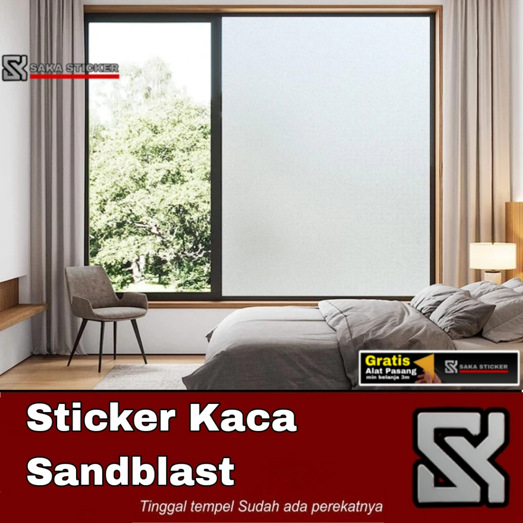 Jual STICKER KACA STIKER KACA JENDELA RUMAH SANDBLAST PUTIH POLOS ...
