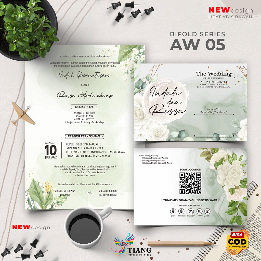 Jual AW 05 || UNDANGAN NIKAH CUSTOM KEKINIAN || UNDANGAN PERNIKAHAN ...