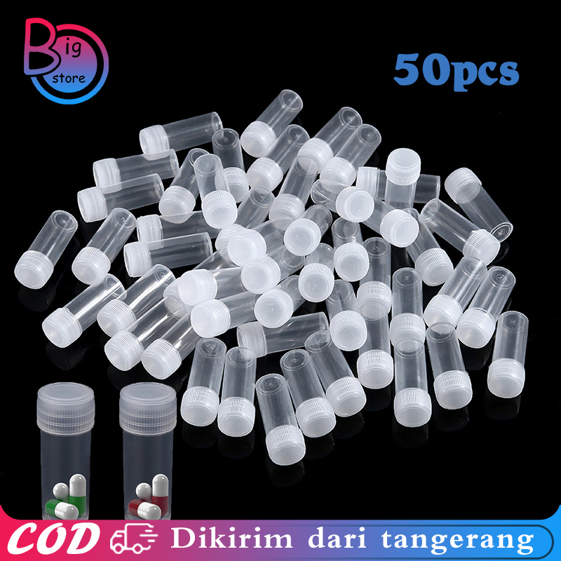 Jual 50pcs 5ml Botol Sampel Plastik Toples Botol Mini Kecil Sampel ...