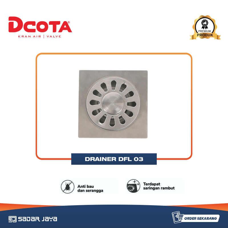 Jual DCOTA DFL 03 Floor Drain Saringan Got Pembuangan Air Drainer 2 1/2" | Shopee Indonesia