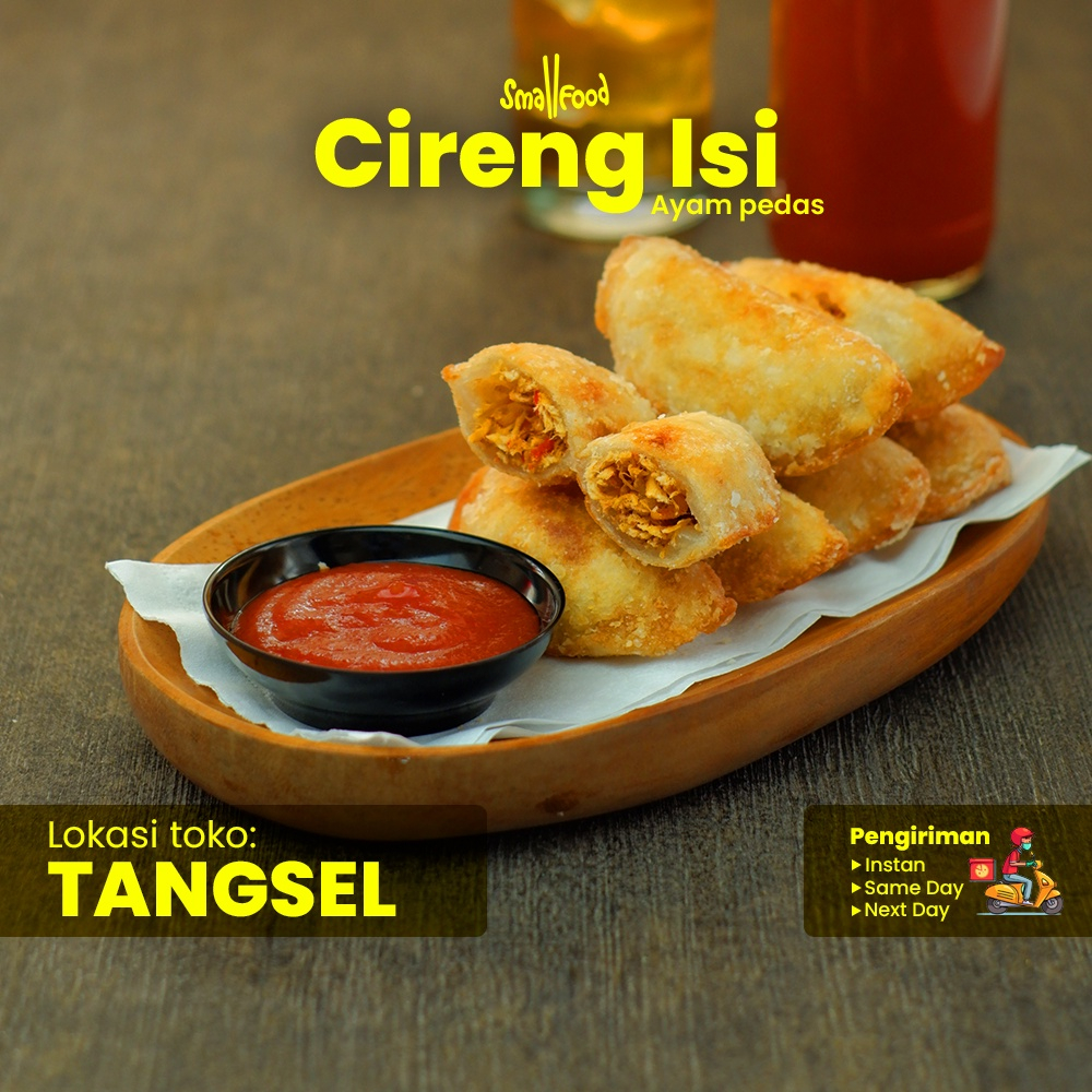 Jual Isi 10 - Cireng isi Ayam suir Pedas Smallfood Frozen Food | Shopee ...