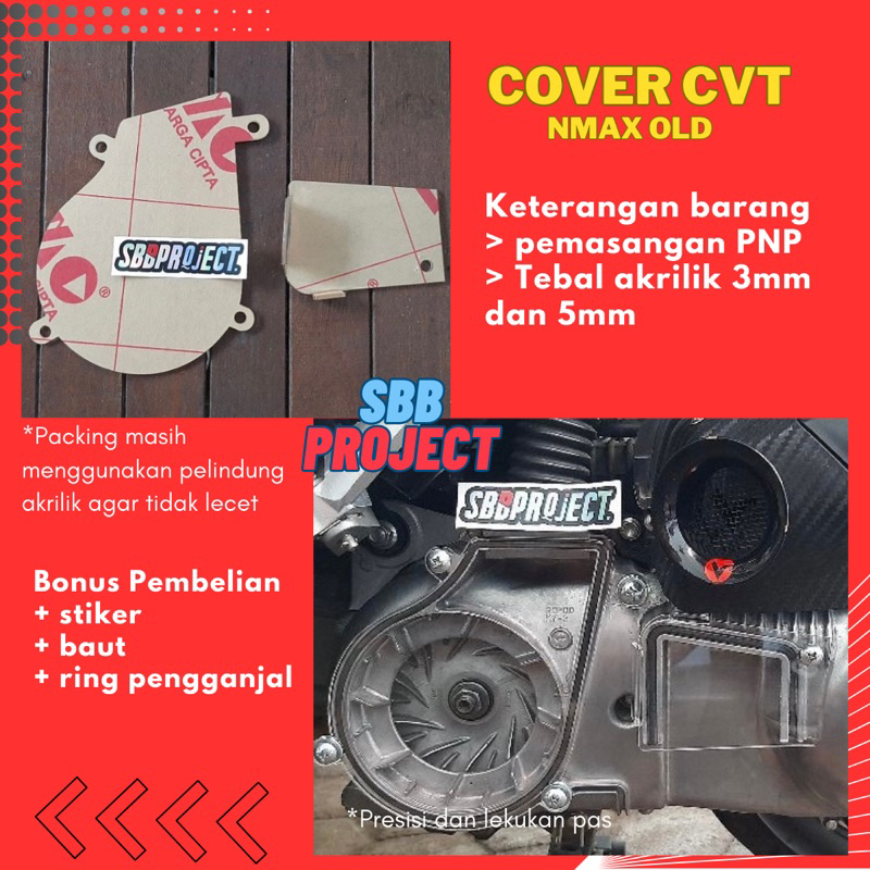 Jual cover cvt nmax lama akrilik 3mm 5mm fullset | Shopee Indonesia