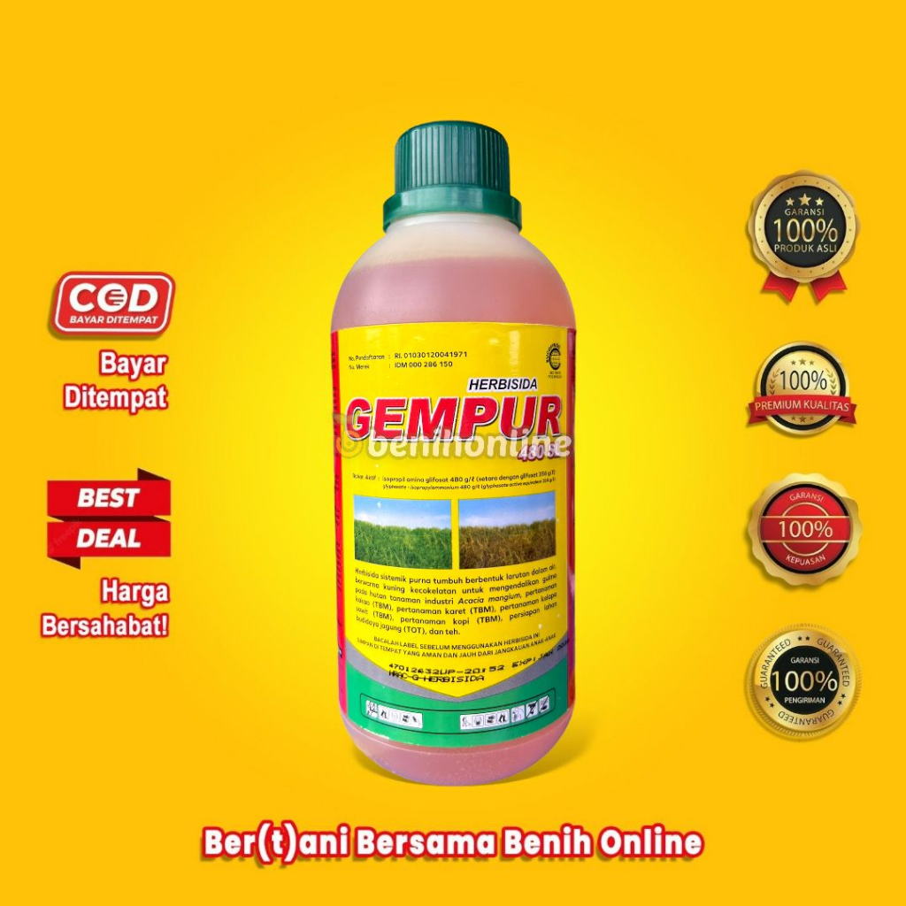 Jual HERBISIDA SISTEMIK GEMPUR 480 SL 500 ML pengendali tanaman gulma ...