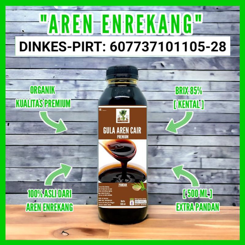 Jual Gula aren cair PREMIUM extra daun pandan khas Enrekang 500 ml ...