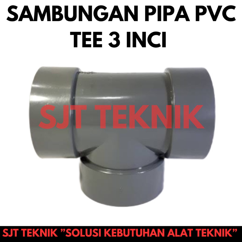 Jual Sambungan pipa pvc tee 3 inci sambungan pipa paralon tee 3 inci aksesoris pompa air ...