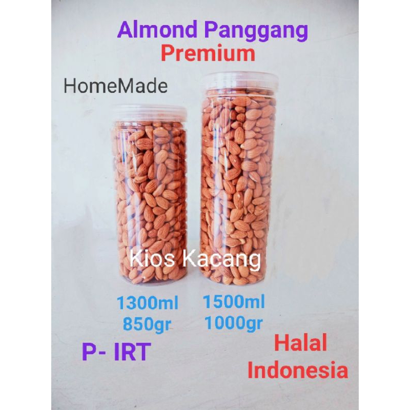Jual ( 1kg / 1500ml ) Almond Panggang / Roasted / Oven (850gr/1300ml) | Shopee Indonesia