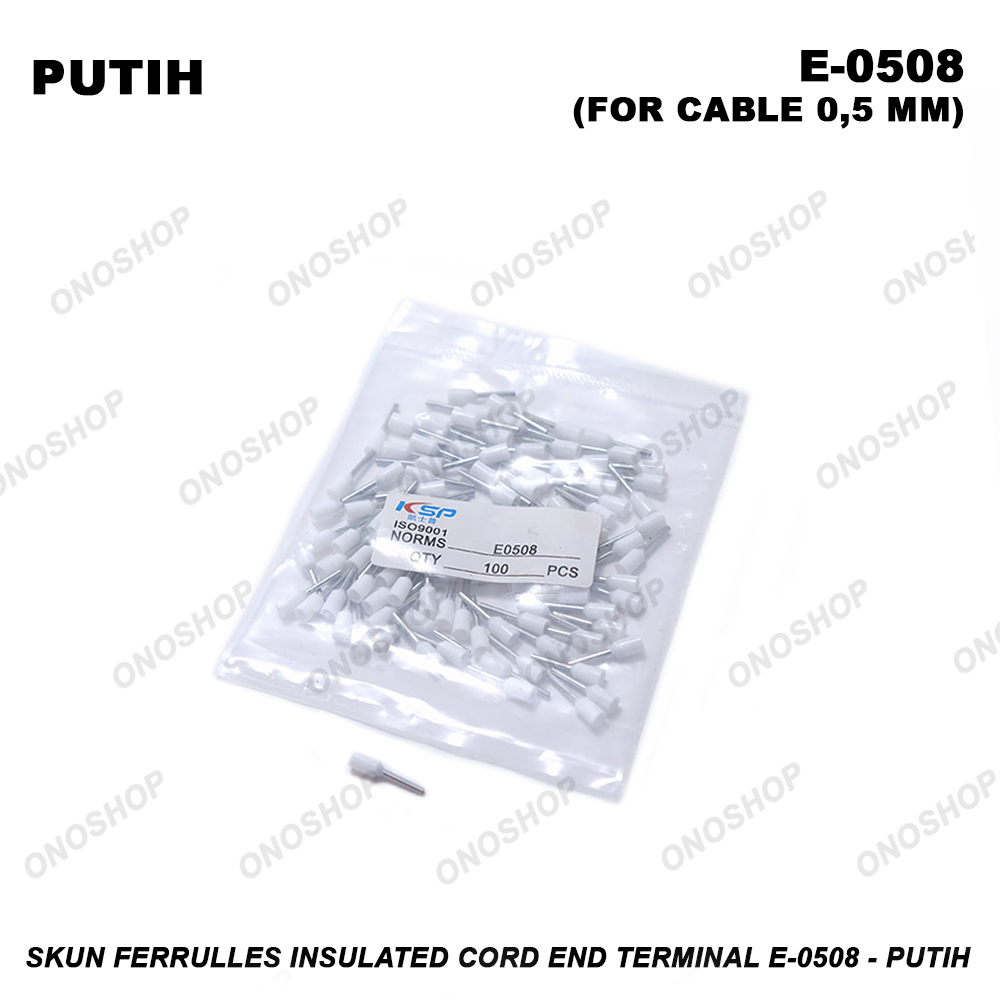 Jual Skun Ferrules Insulated Cord End Terminal FORT E-0508 | Shopee Indonesia