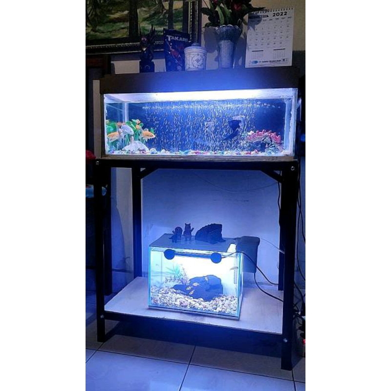 Jual rak aquarium P80cm L40cm T50cm. rak serbaguna. rak bongkar pasang ...