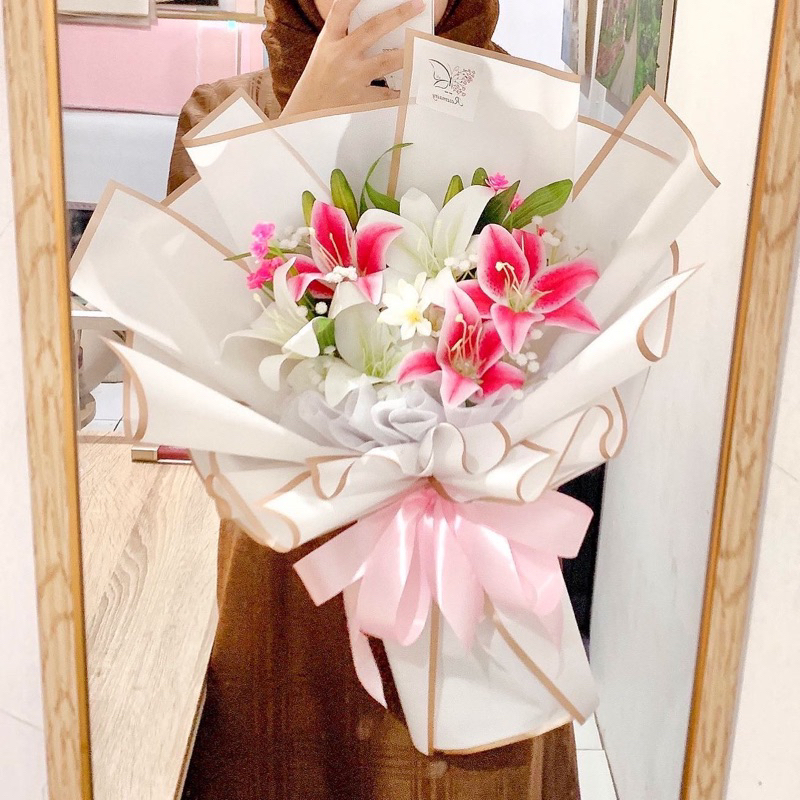 Jual [24 Jam Tanpa PO] 6 LILY ROSEMAIRY - Buket Bunga Palsu | Hadiah ...