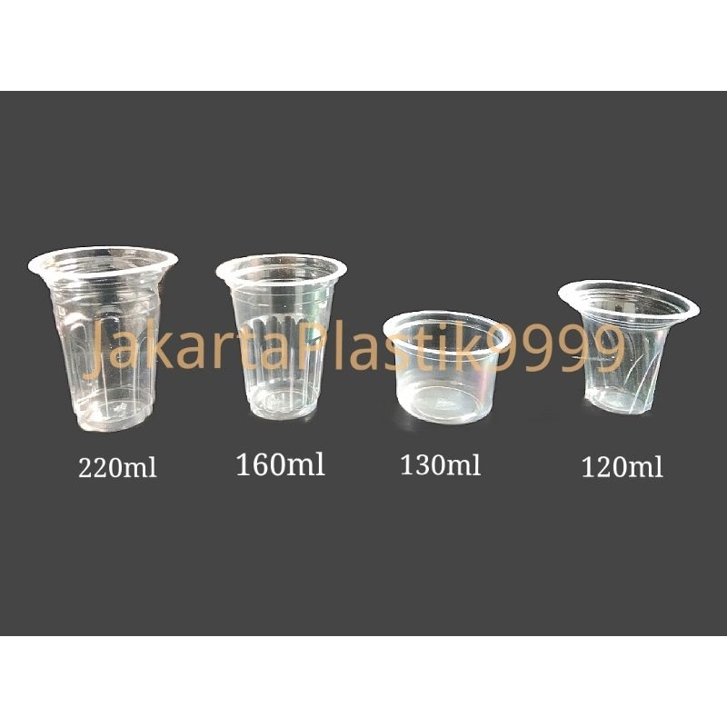 Jual (isi 50pcs) GELAS PLASTIK CUP AQUA / UK 220ml, 160ml, 130ml, 120ml | Shopee Indonesia