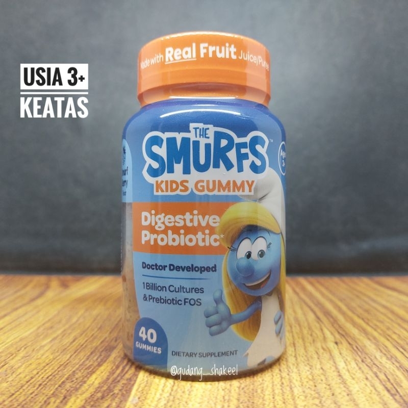 Jual Smurfs Kids Digestive Probiotic 1 Billion CFU 40 Gummies | Shopee ...