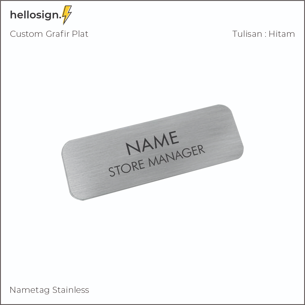 Jual Custom Grafir Plat | Name Plate | Stainless | Aluminium | Kuningan ...