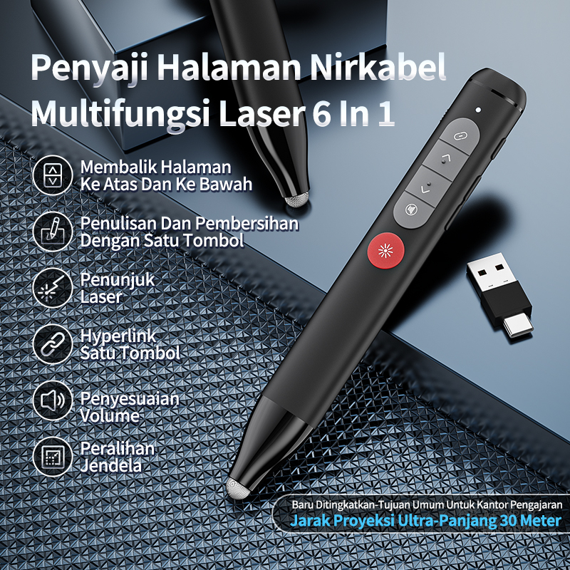 Jual YLV Pointer Laser Pointer Presenter PPT Wireless USB Rechargeable ...
